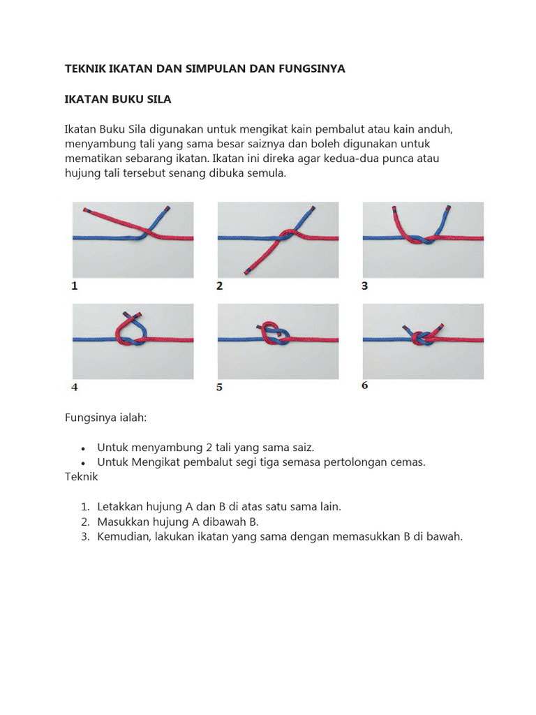 Teknik Ikatan Dan Simpulan Dan Fungsinya | PDF | Kajian Bahasa Asing