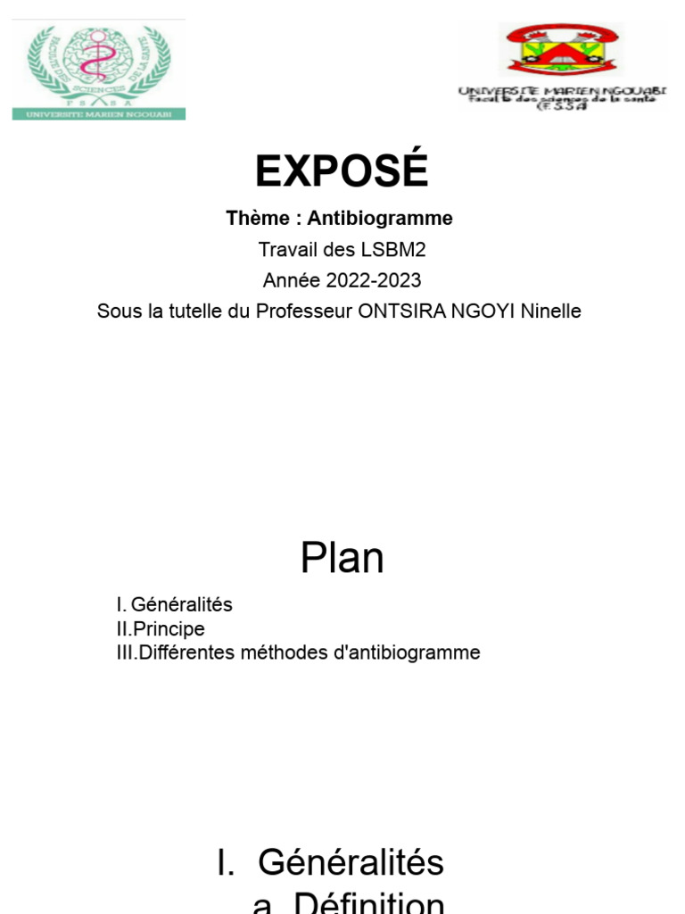 Comprendre l'Antibiogramme en 2023 | PDF | Maladies et troubles ...