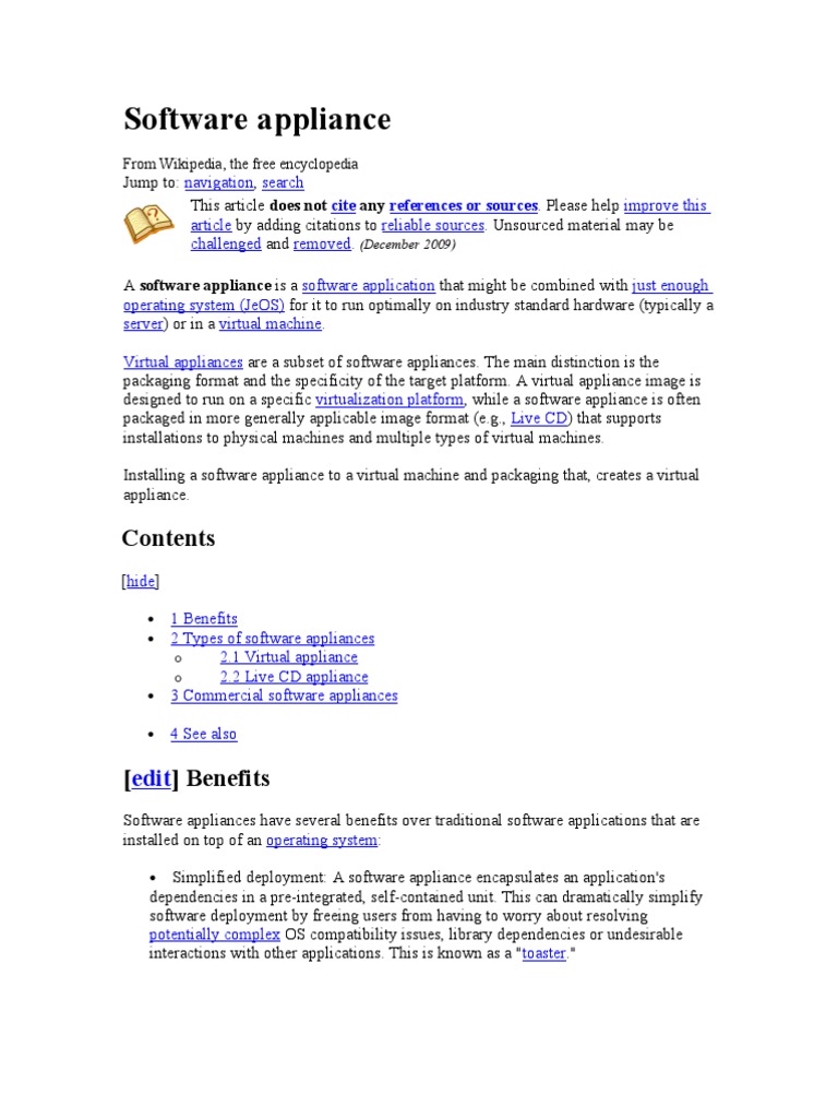Software Appliance | Download Free PDF | Media Technology | Computing