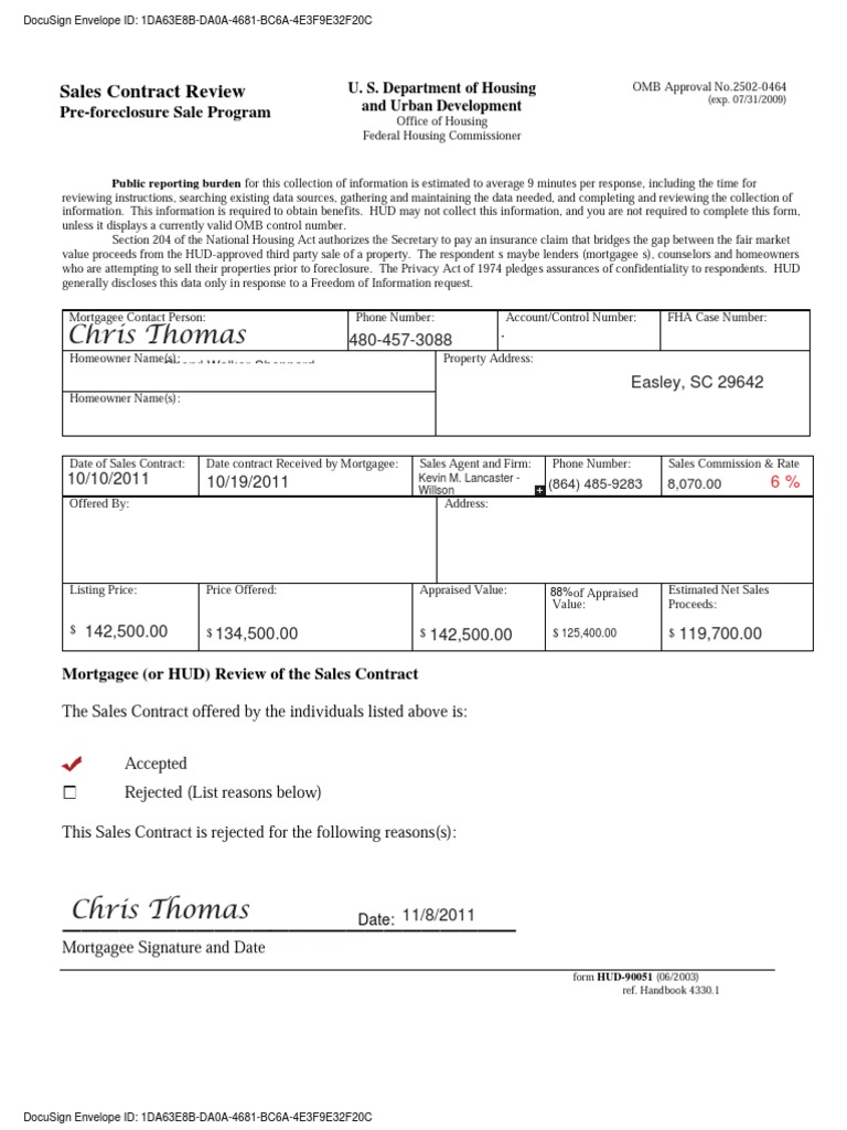 HUD-90051 (Variance For 3% Closing Costs Approved) | PDF | Federal ...