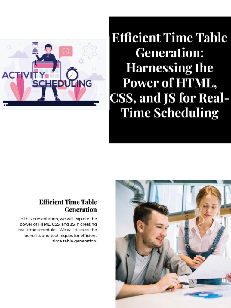 Wepik Efficient Time Table Generation Harnessing The Power of HTML Css and Js For Real Time ...