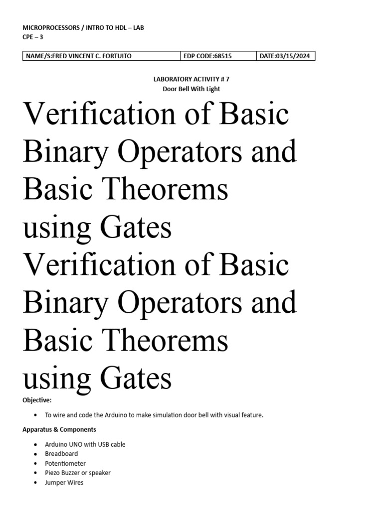 Lab Experiment 7 | PDF