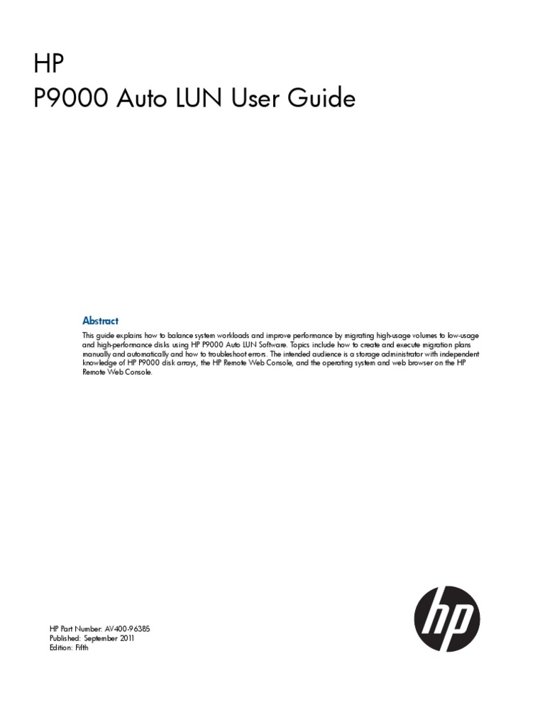 P9000 Auto LUN User Guide P9500 Disk Array | PDF | Hard Disk Drive | Exports