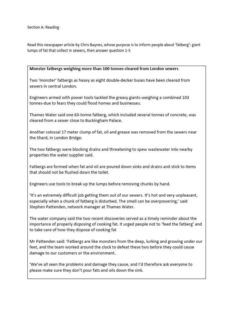English Y8- Unit Test 6 | PDF English Y8- Unit Test 6 | PDF