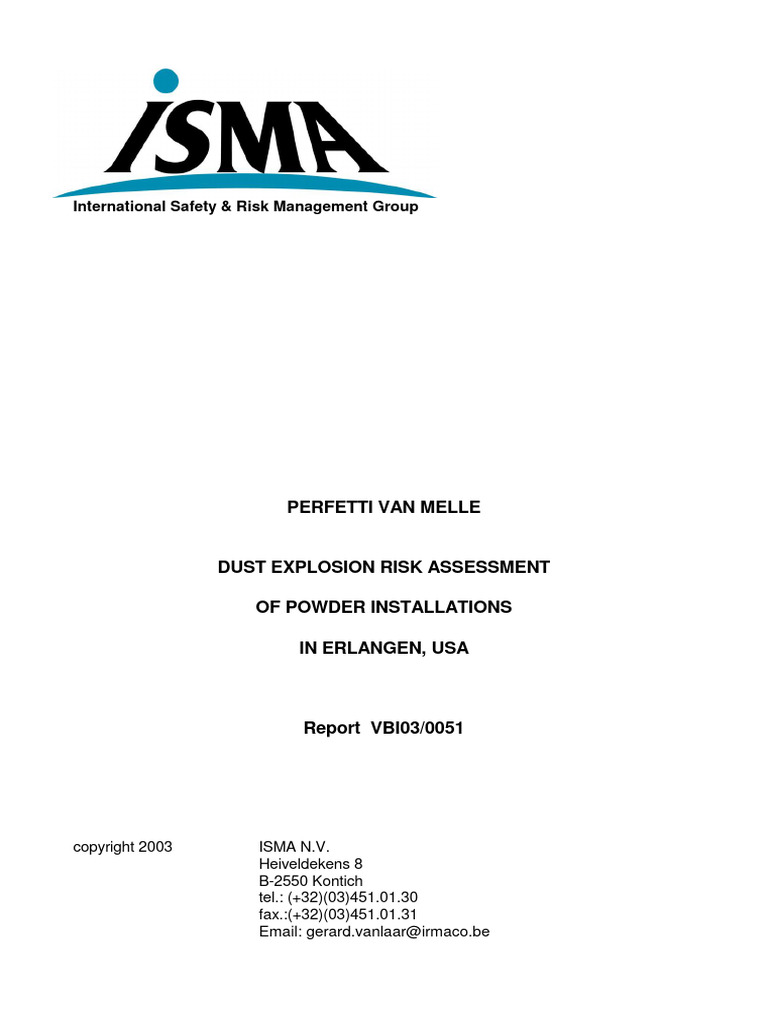 Risk Analysis Report ISMA Erlanger | PDF | Risk | Duct (Flow)