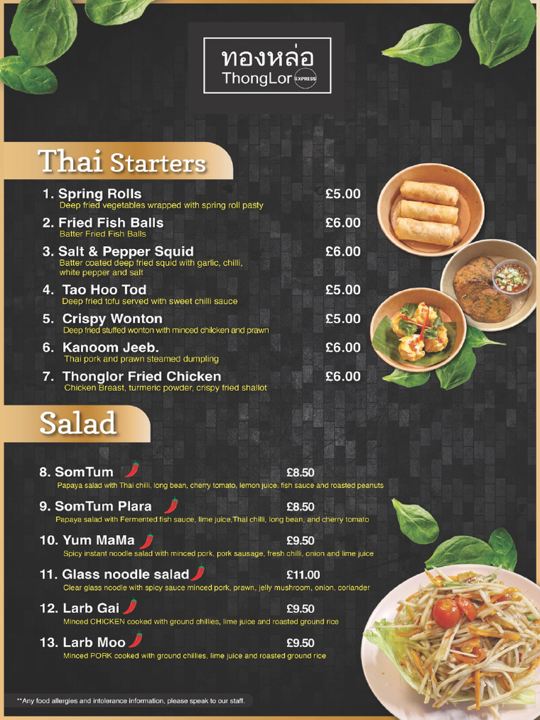 Thonglor Menu | PDF
