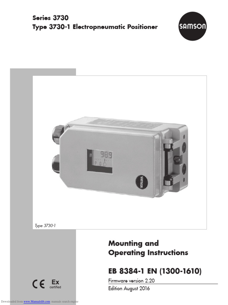 Positioner 3730-1 | PDF | Valve | Actuator