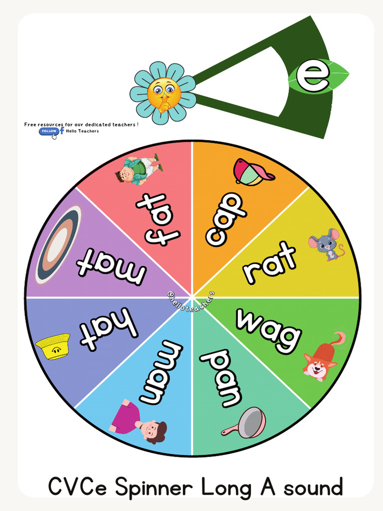 CVCe Spinner Long Vowel Sounds | PDF