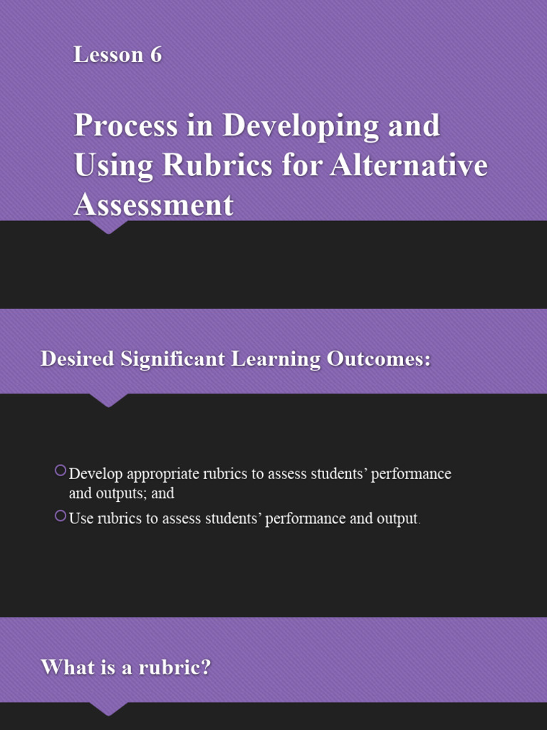 Developing Effective Assessment Rubrics | PDF | Rubric (Academic) | Educational Assessment