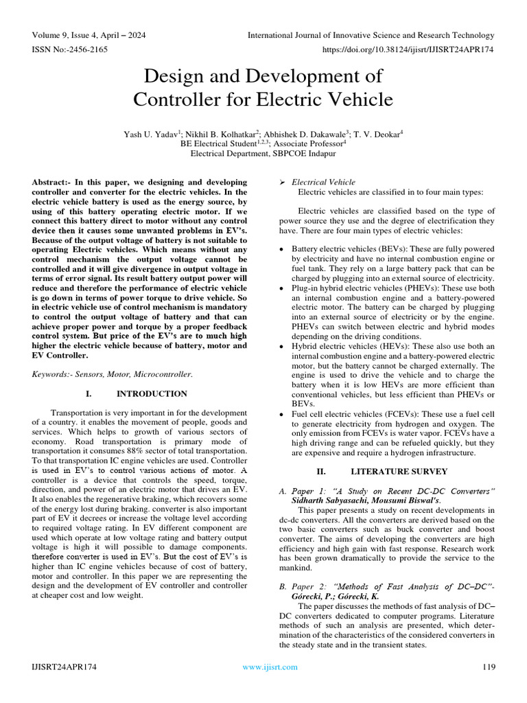 EV Controller Design & Development | PDF | Electric Motor | Electric Vehicle