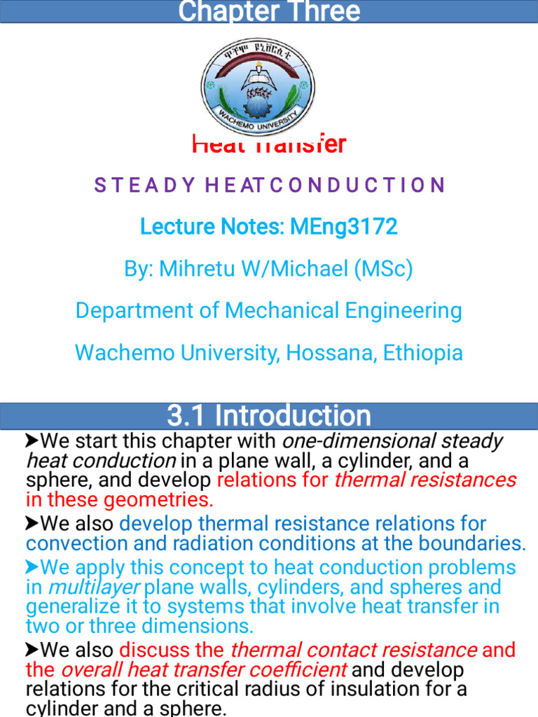 Heat Transfer Chapter Three | PDF | Heat Transfer | Thermal Conduction