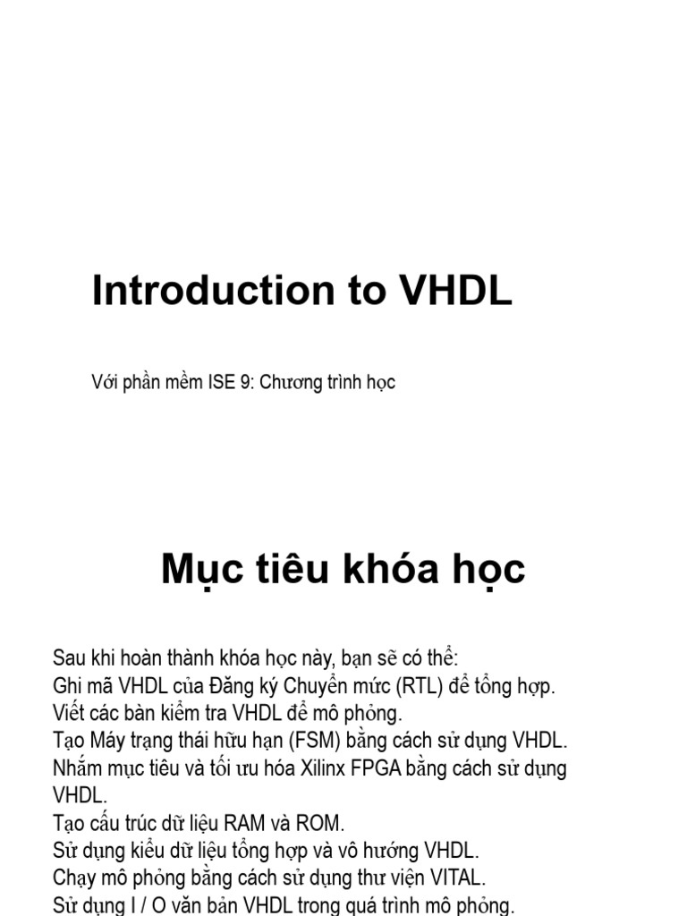 Introduction-to-VHDL-bai1 | PDF