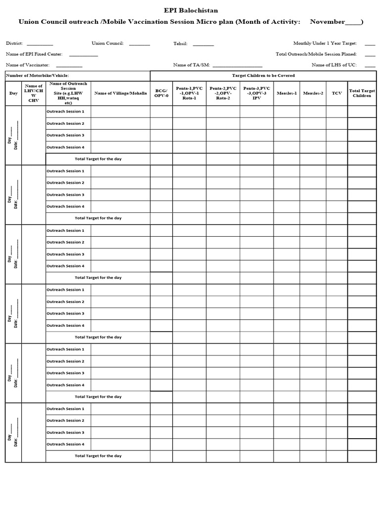 Epi Blank Format | PDF