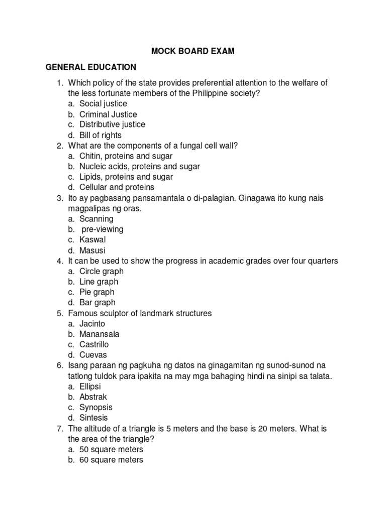 Mock Board Exam 2 | PDF