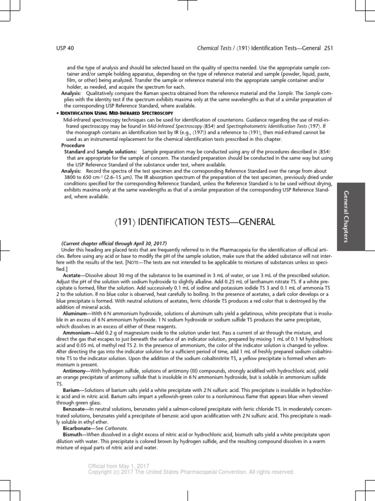 Metode Usp 191 - 2 | PDF | Salt (Chemistry) | Precipitation (Chemistry)