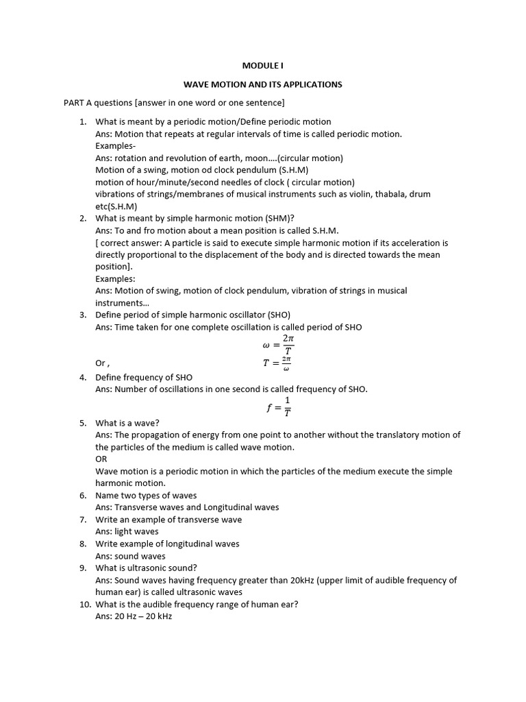 S2-Module I. | PDF | Waves | Wavelength