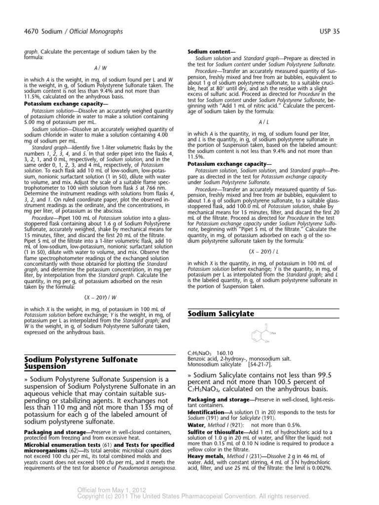 4670-4671 Sodium Salicylate | PDF | Sodium | Sodium Hydroxide