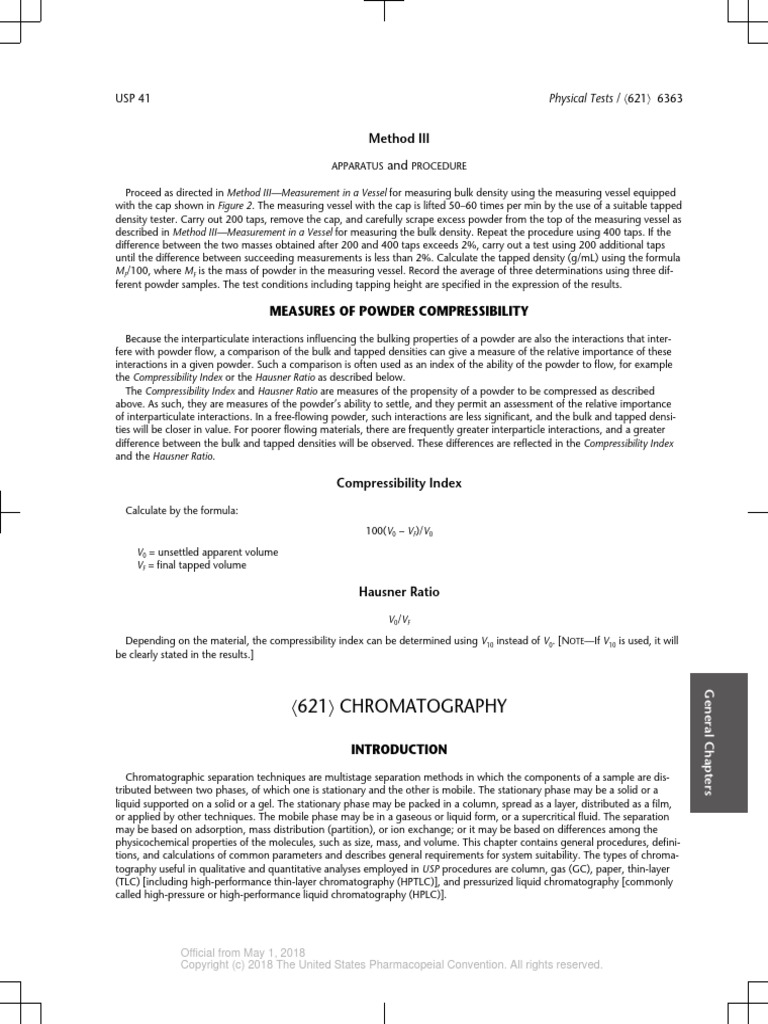 General Chapters - 621 Chromatography | PDF | Chromatography | High ...