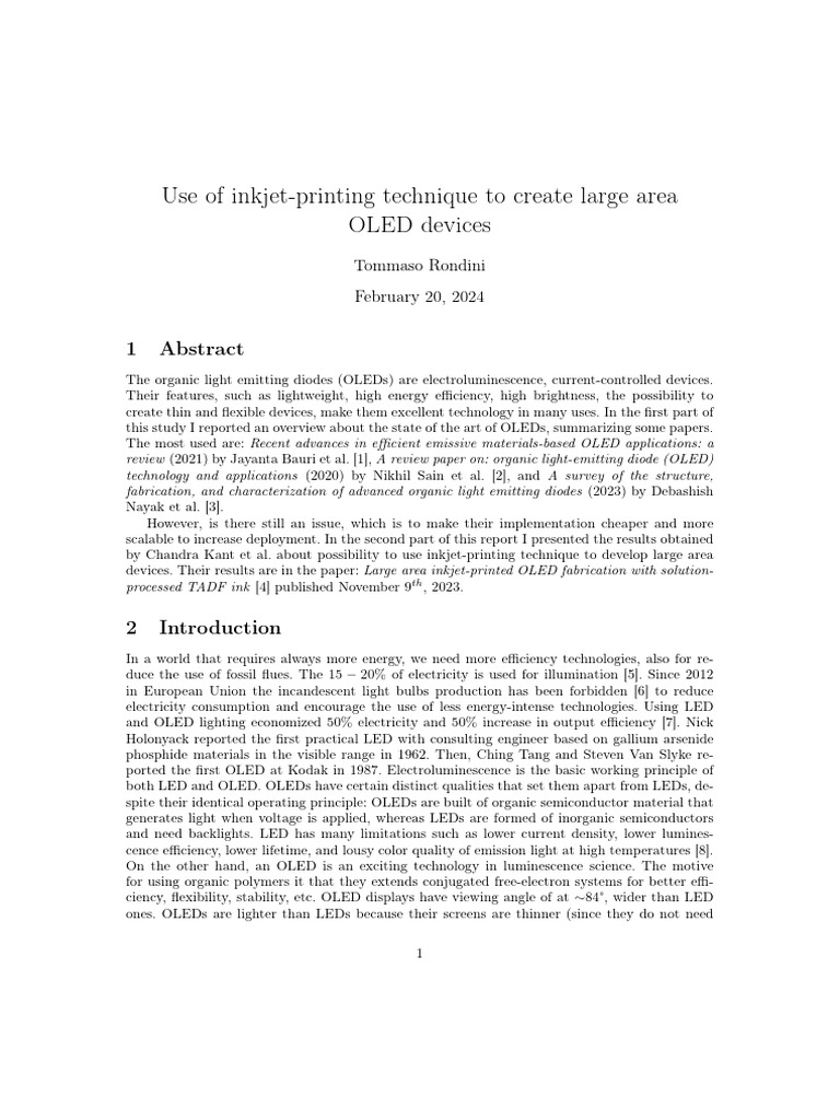 Oled | PDF | Oled | Light Emitting Diode