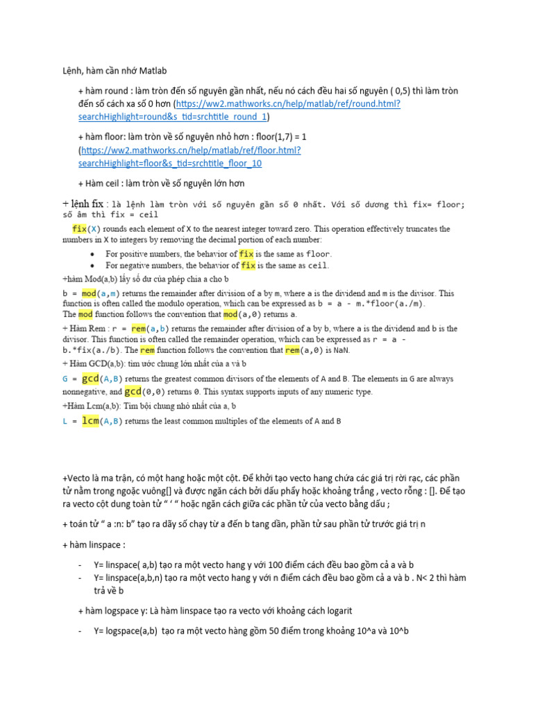 Matlab luyện khí kì | PDF