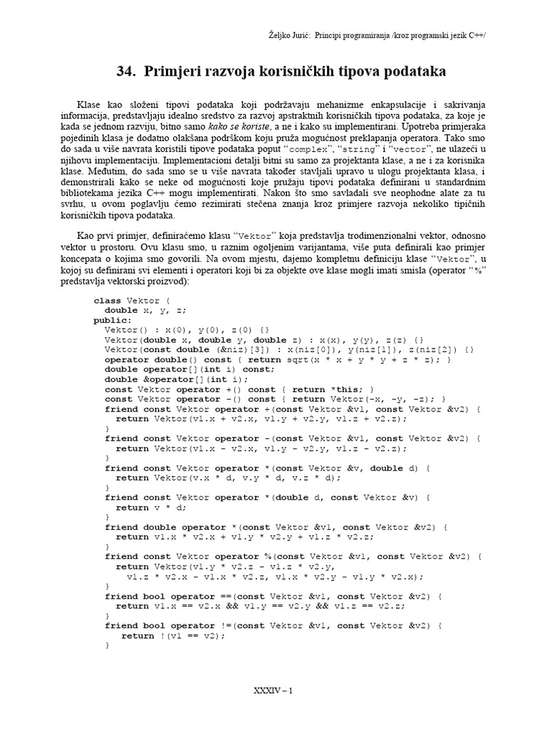 Primjeri Razvoja Korisnickih Tipova Podataka | PDF