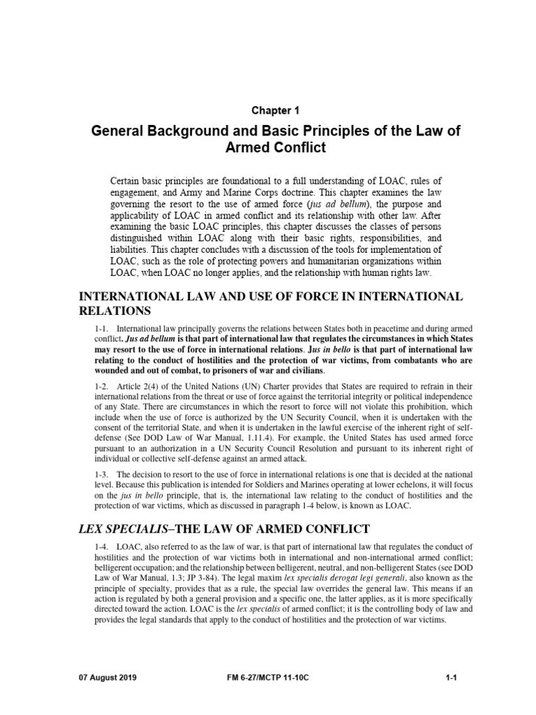 Basics of Law of Armed Conflict | PDF | International Humanitarian Law ...