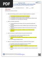 IB Biology Answers ThemeA | PDF