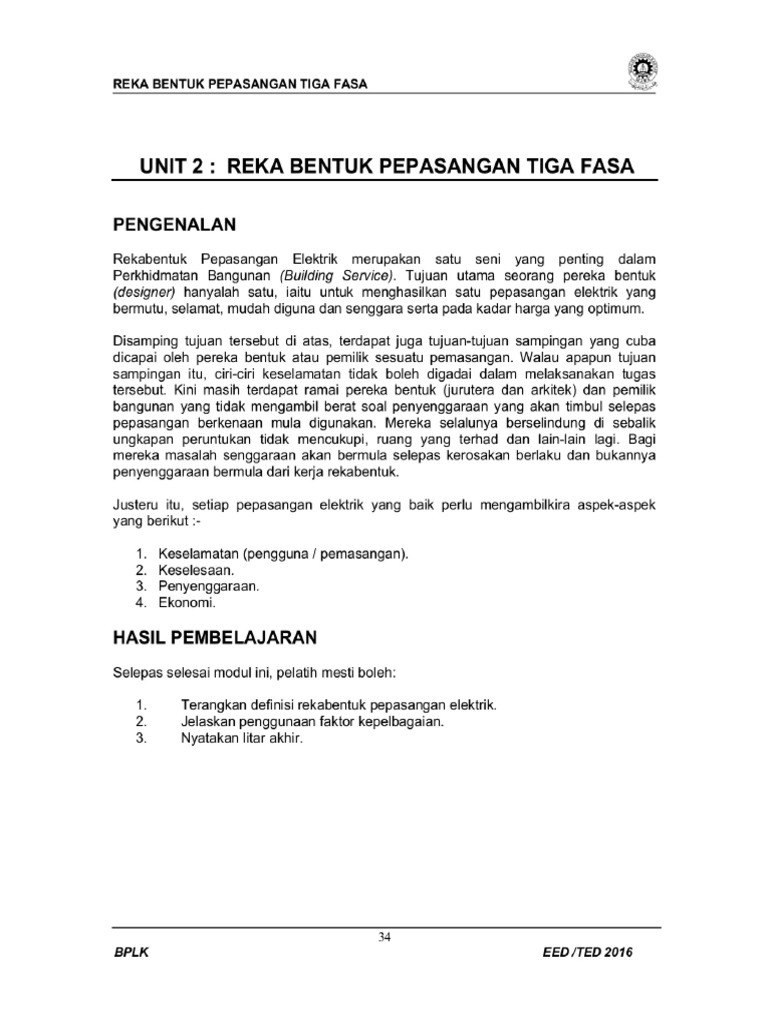 Rekabentuk Pepasangan Tiga Fasa | PDF