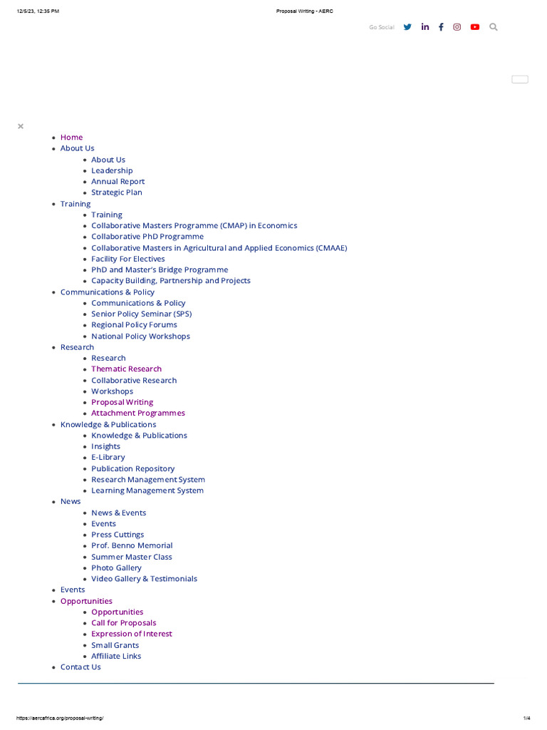 Proposal Writing - AERC | Download Free PDF | Endogeneity (Econometrics) | Science