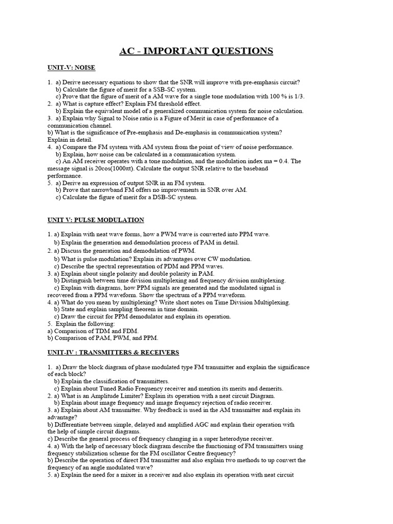 Ac Imp Qps of 5,4,3 | PDF | Frequency Modulation | Modulation