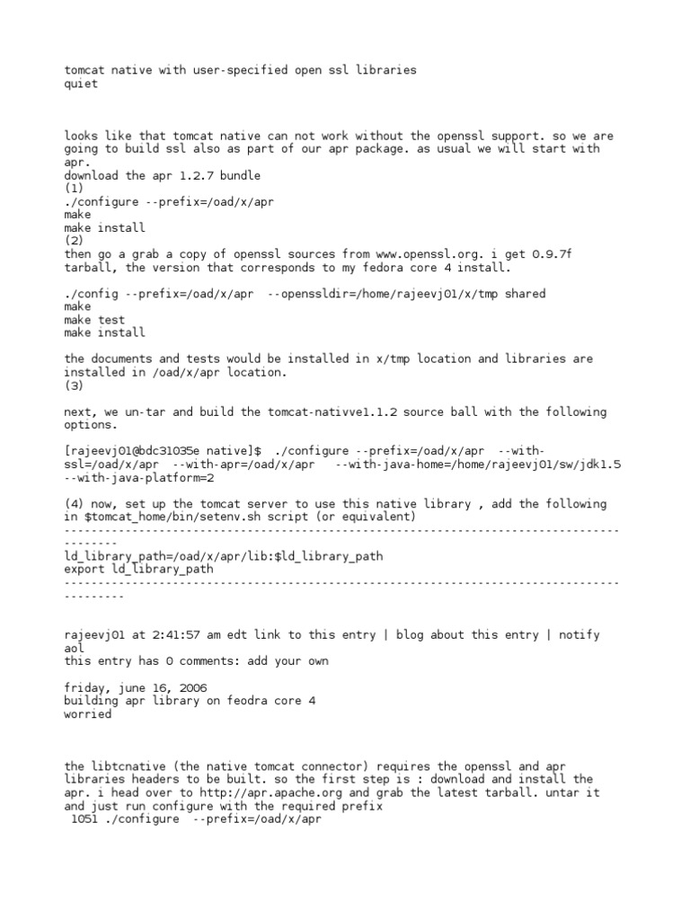 Apache Tomcat Tuning Pdf Apache Server Thread Computing