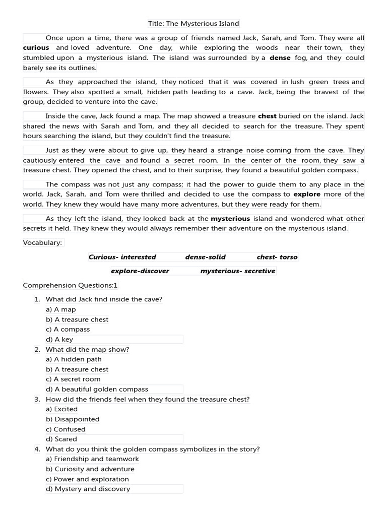 Reading Materials For Grade 7 | PDF