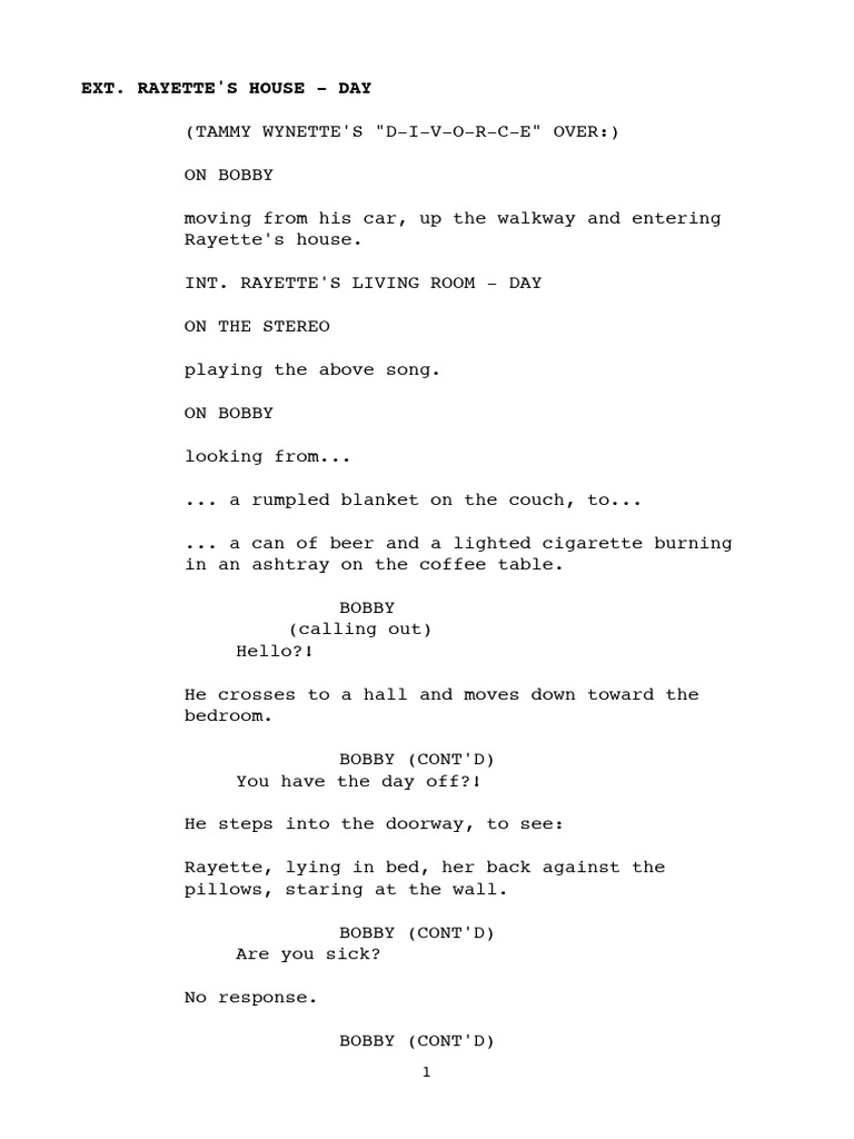 Emotional Farewell Scene Script | PDF