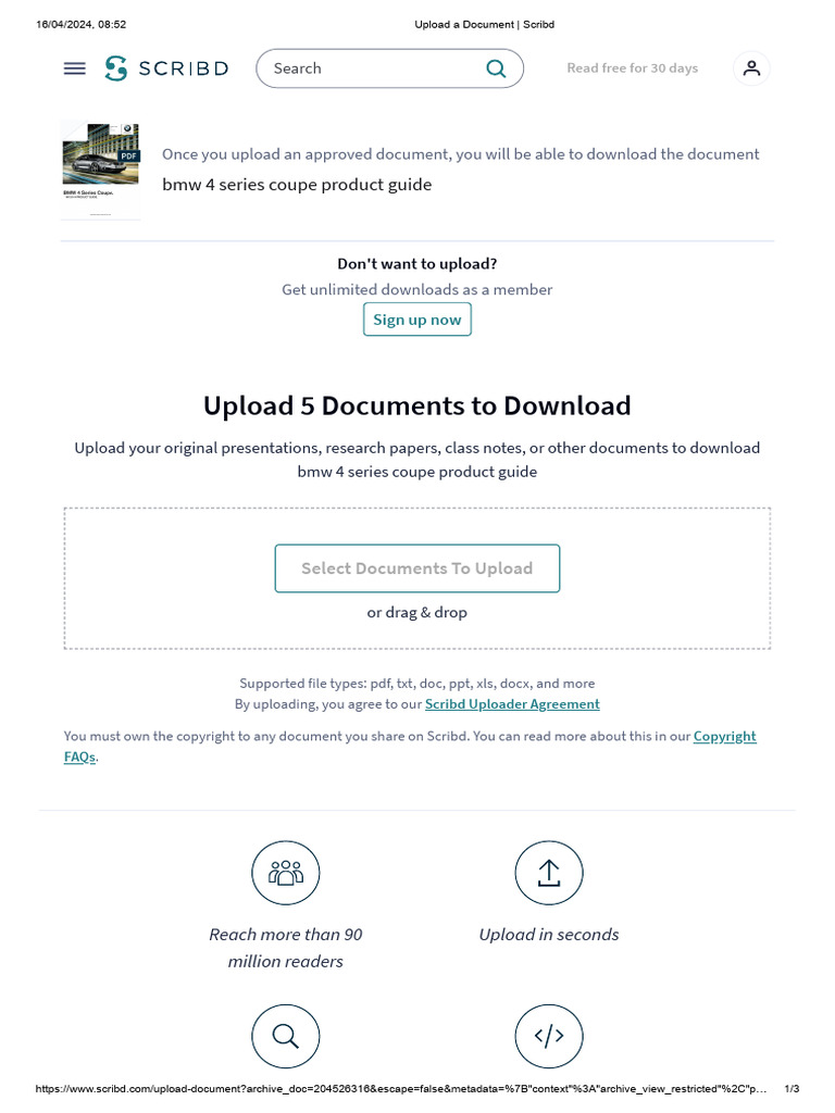 Upload 5 Documents To Download: BMW 4 Series Coupe Product Guide ...