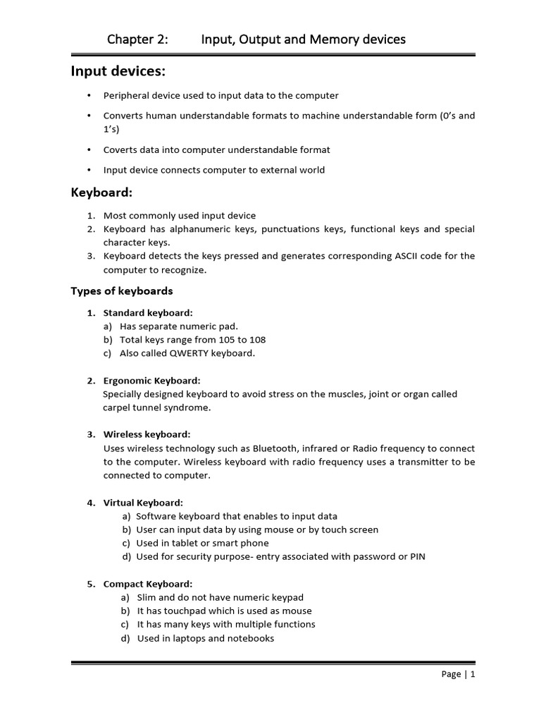 Chapter 2 Iom | PDF | Computer Data Storage | Computer Keyboard