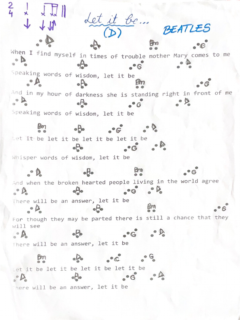 Let It Be - Beatles - Guitar Score | PDF