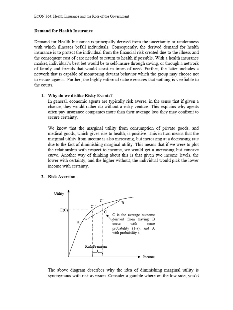 Demand For Health Insurance | Download Free PDF | Insurance | Demand