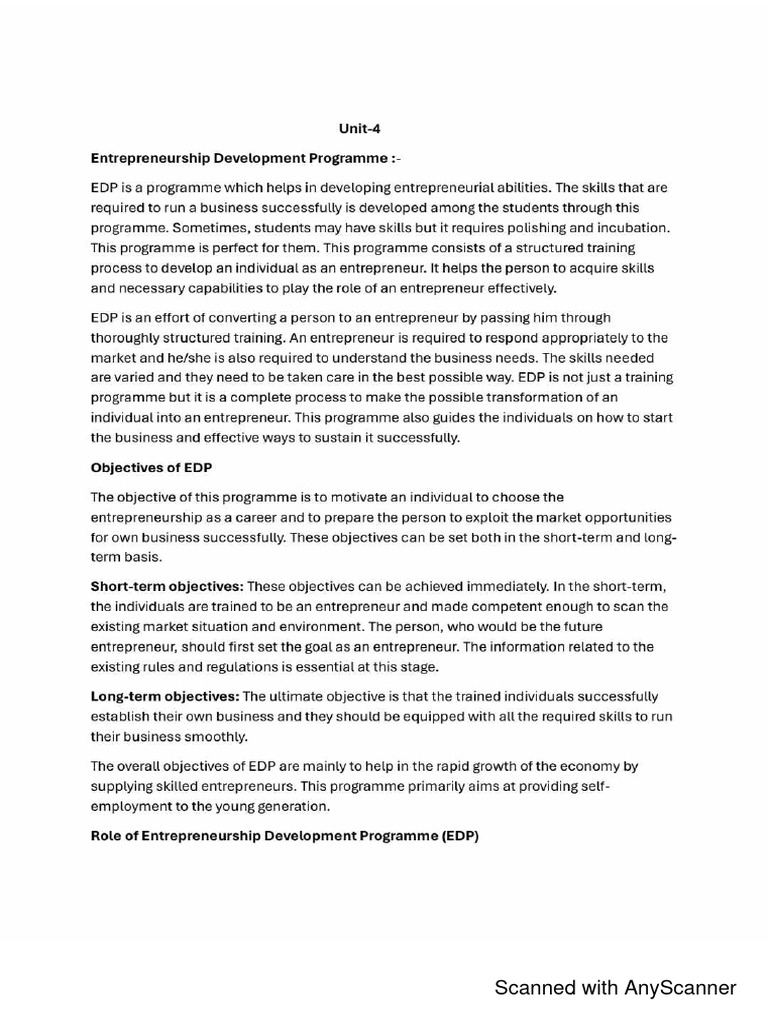 Unit-4 Entrepreneurship | PDF Unit-4 Entrepreneurship | PDF