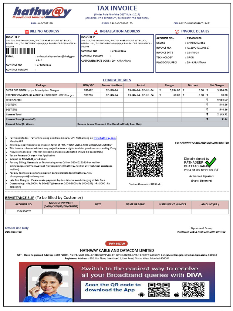 Invoice 1364366676 I0129P2401009317 | PDF | Invoice | Cheque