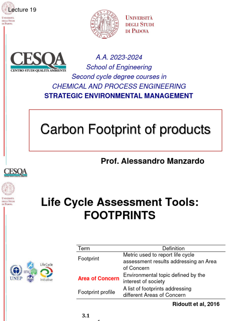 19 - Product Carbon Footprint | PDF | Carbon Footprint | Life Cycle ...