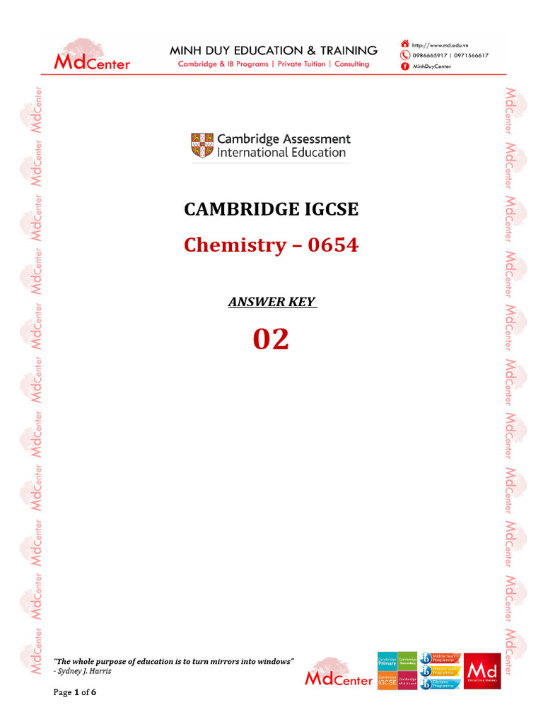 SUBJECT IGCSE (0654) - Answer Key 02 | PDF
