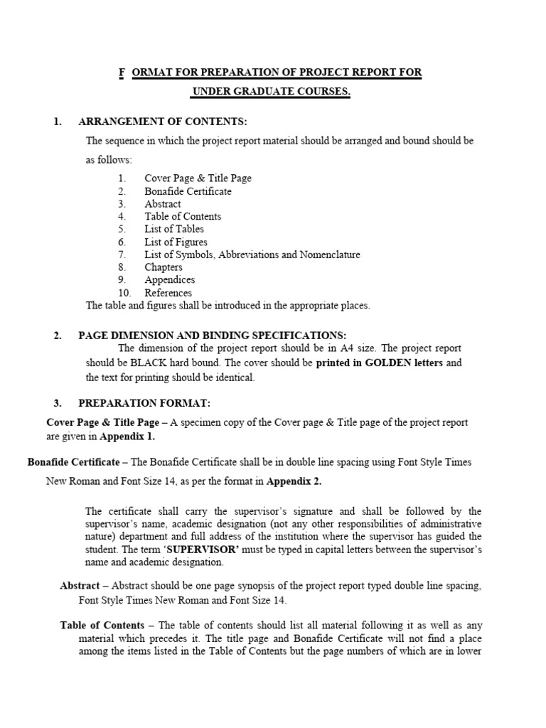 UG Project Report Format and Guidelines | PDF | Thesis | Typefaces