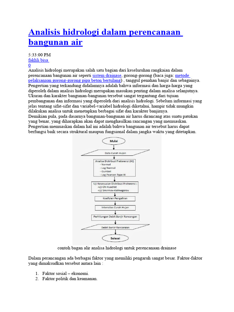 Analisa Hidrologi | PDF | Sains & Matematika