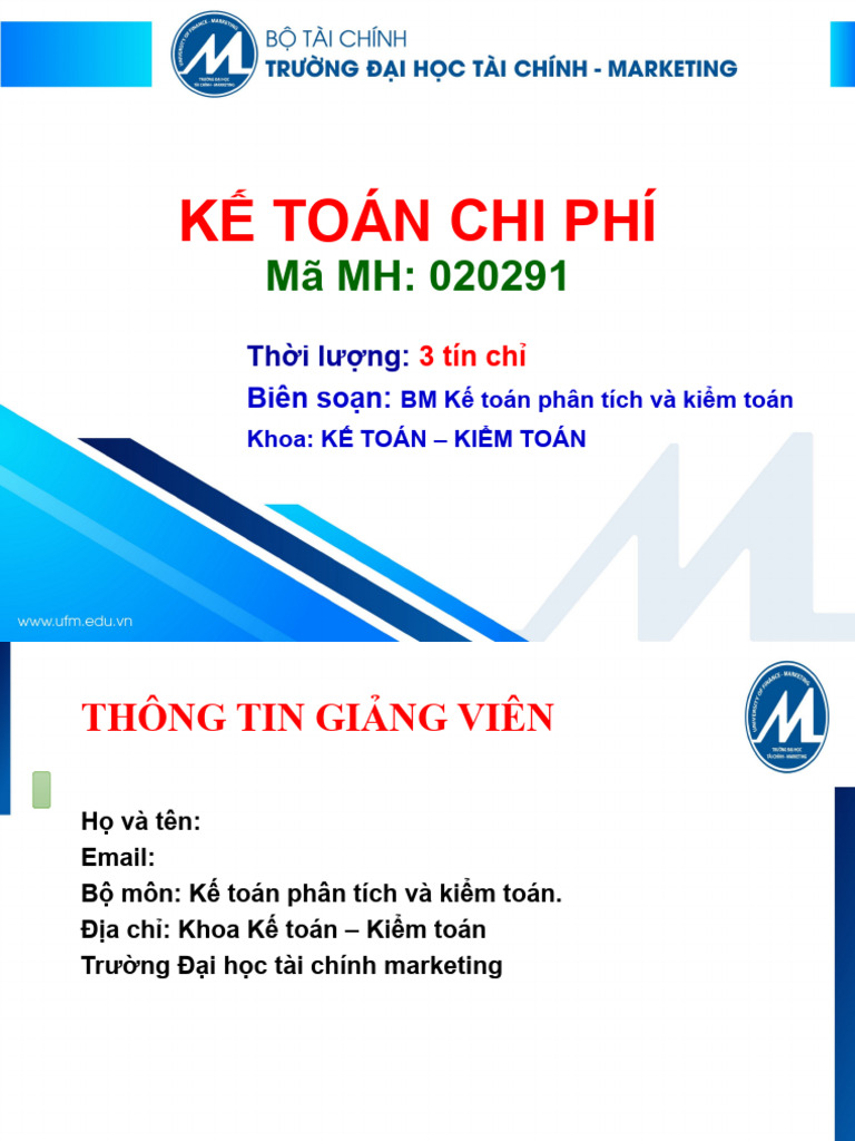 C1. KTCP. Tong Quan KT CPSX Va Gia Thanh | PDF