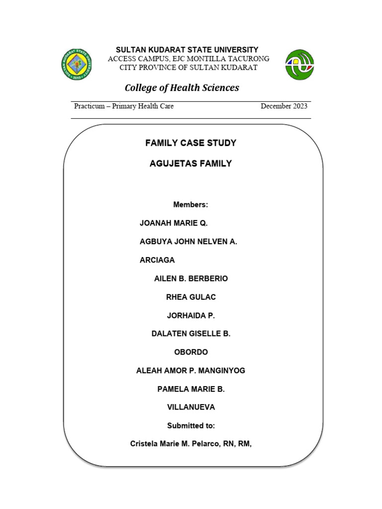 Agujetas Family Health Case Study | PDF | Poverty | Poverty & Homelessness