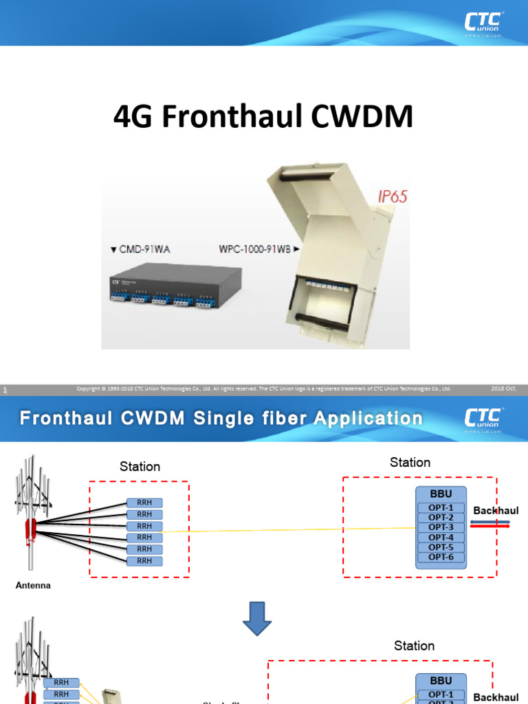 CTC-4G Fronthaul CWDM Solution-20231025 | PDF | Wavelength Division ...
