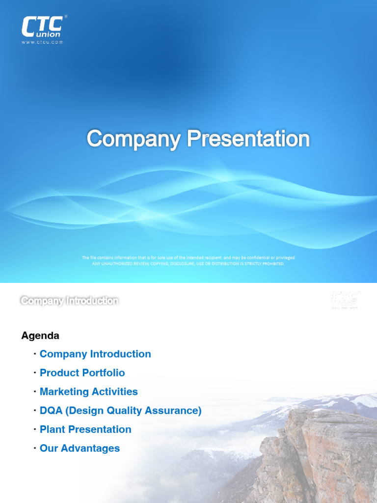CTC-Company Presentation-Telecom-25 Oc 2023 | PDF | Iso 9000 ...