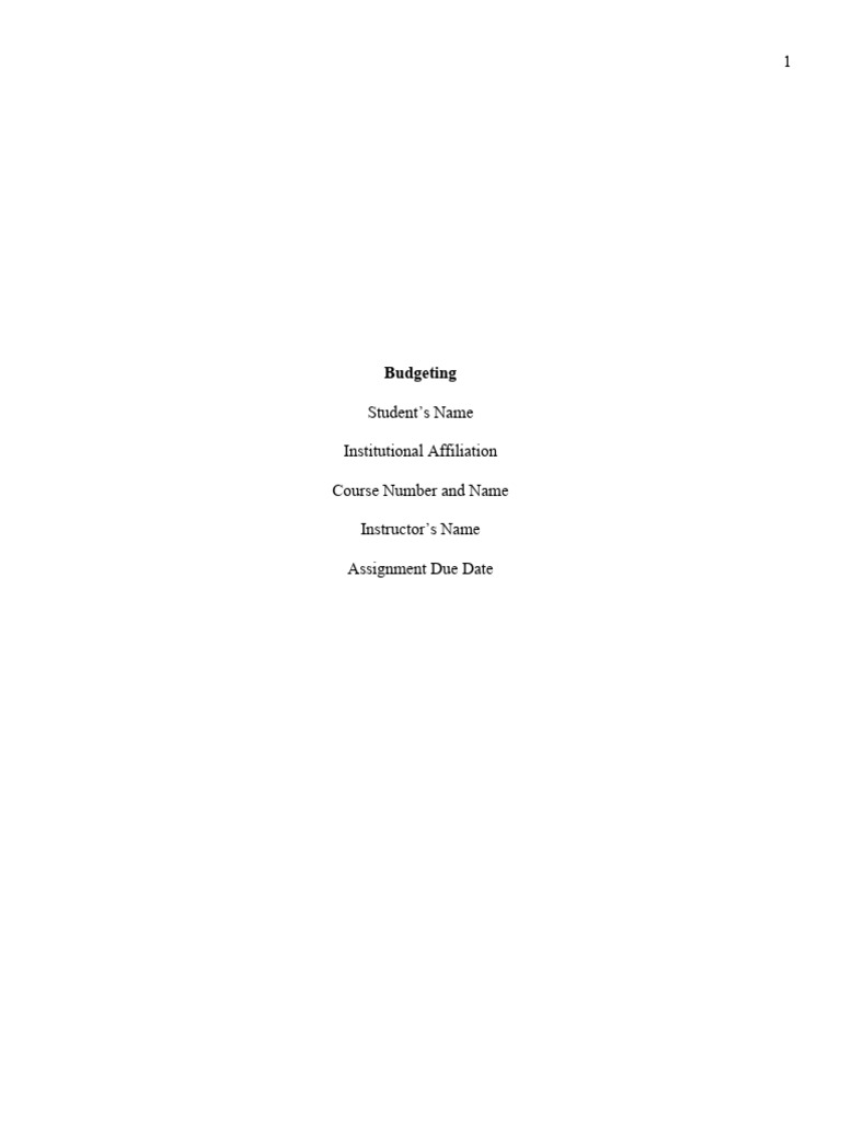 Order 7154175-APA-Budgeting | PDF | Budget | Business