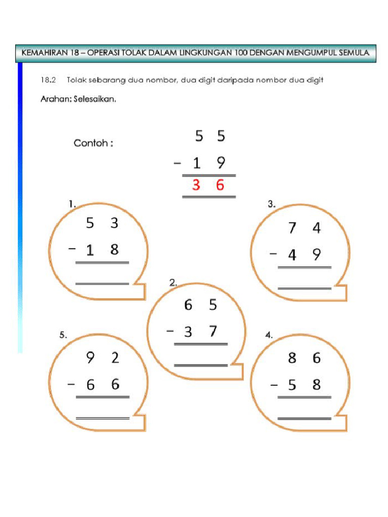 Operasi Tolak 100 (Dengan Kumpul Semula) 2 | PDF