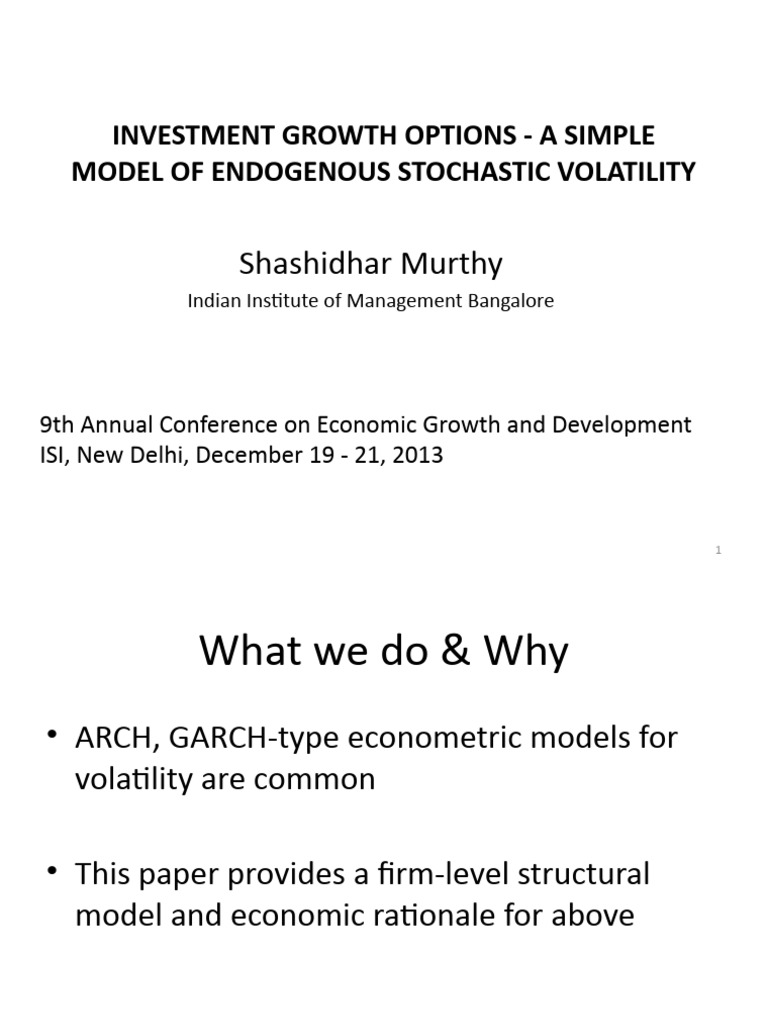Murthy, Volatility | PDF | Markov Chain | Volatility (Finance)